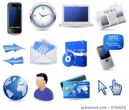 universal-web-site-icon-set-02-grey - Stock Illustration [8700056] - PIXTA