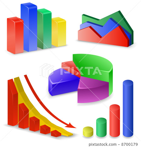 Charts and Graphs Collection. Reports set. - Stock Illustration ...