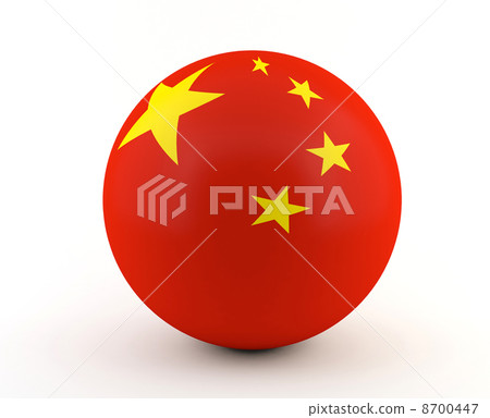 Chinese flag on 3D sphere - Stock Illustration [8700447] - PIXTA