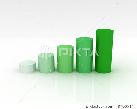 3D cylinder Chart - Graph - Stock Illustration [8700514] - PIXTA