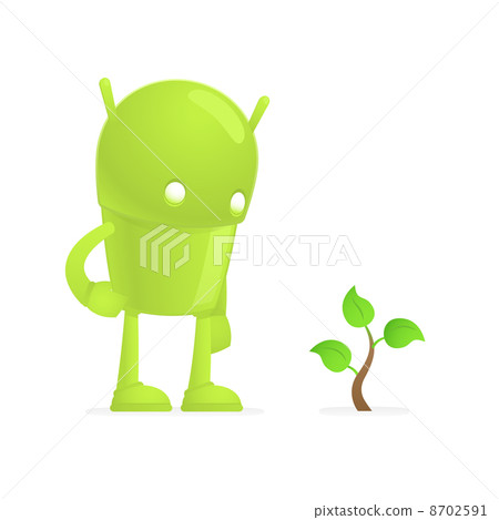 funny cartoon android - Stock Illustration [8702591] - PIXTA