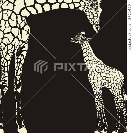 Inverse giraffe animal camouflage - Stock Illustration [8711439] - PIXTA