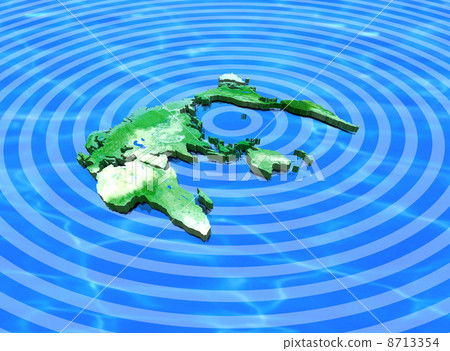 A world map on ripples - Stock Illustration [8713354] - PIXTA