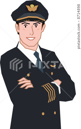 Smiley pilot making armband - Stock Illustration [8714898] - PIXTA