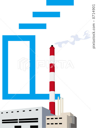 Chimney map symbol and factory - Stock Illustration [8714901] - PIXTA