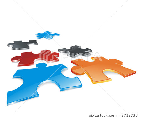 abstract puzzle field - Stock Illustration [8718733] - PIXTA