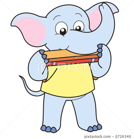 Cartoon Elephant Playing a Harmonica - Stock Illustration [8726340] - PIXTA