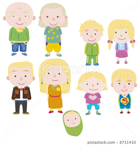 cartoon family icon - Stock Illustration [8731410] - PIXTA