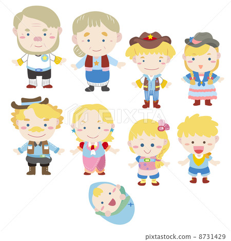 cartoon family icon - Stock Illustration [8731429] - PIXTA