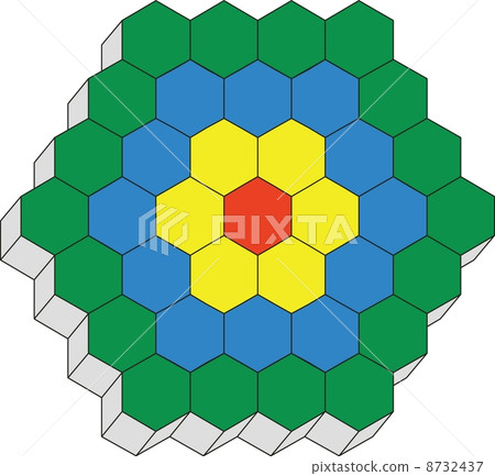 Hexagonal 3d pattern 02 - Stock Illustration [8732437] - PIXTA