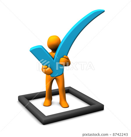 Blue Check - Stock Illustration [8742243] - PIXTA