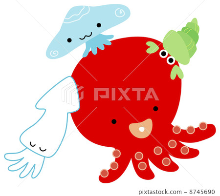 Octopus friends - Stock Illustration [8745690] - PIXTA