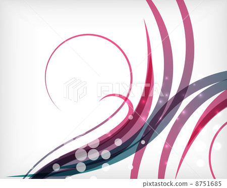 Light colorful swirl lines background - Stock Illustration [8751685 ...