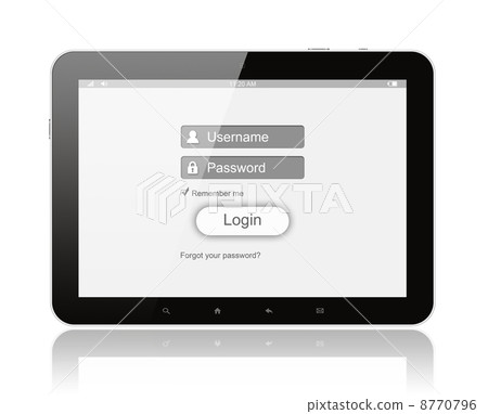 Tablet PC with login box . - Stock Illustration [8770796] - PIXTA