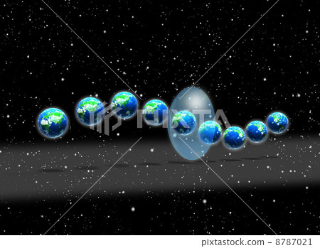 Earth through contact lenses / outer space - Stock Illustration ...