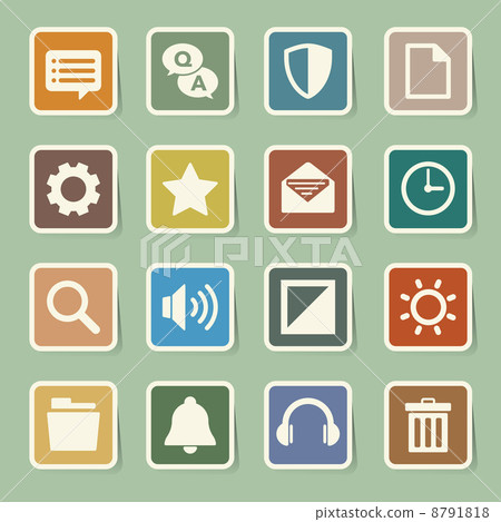 Computer menu icons set - Stock Illustration [8791818] - PIXTA