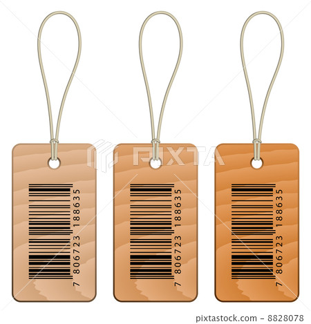 barcode wooden tags - Stock Illustration [8828078] - PIXTA