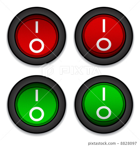 circle toggle power switches - Stock Illustration [8828097] - PIXTA