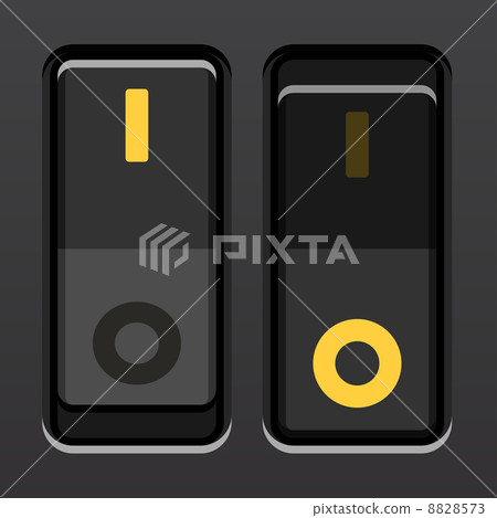 black toggle power switches - Stock Illustration [8828573] - PIXTA