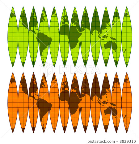 assembly globe of the meridian belts - Stock Illustration [8829310] - PIXTA