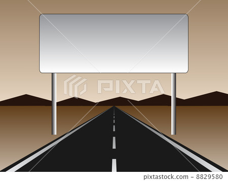 empty road - empty billboard - Stock Illustration [8829580] - PIXTA