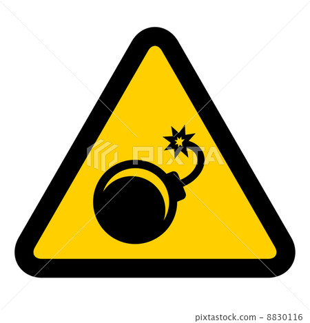 bomb warning sign - Stock Illustration [8830116] - PIXTA