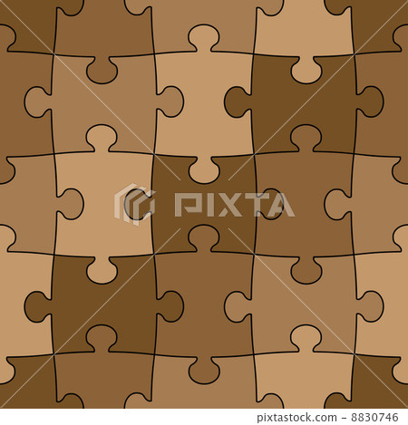 seamless puzzle - easy change color - Stock Illustration [8830746] - PIXTA