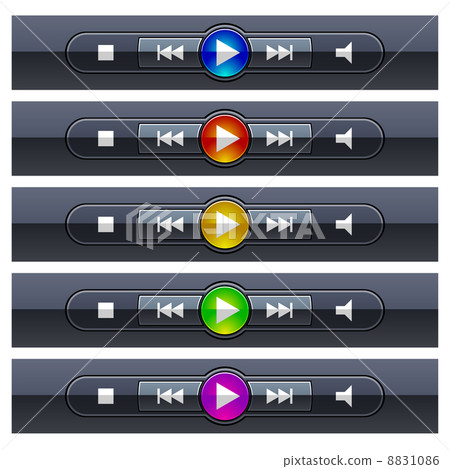 shiny multimedia panels - Stock Illustration [8831086] - PIXTA