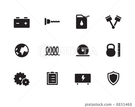 Tools icons on white background. - Stock Illustration [8831468] - PIXTA