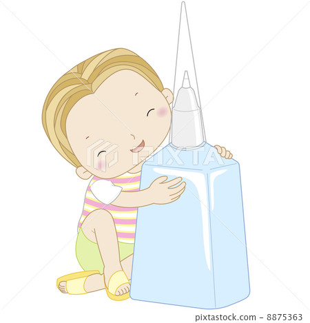 illustration of a boy with correction fluid - Stock Illustration ...