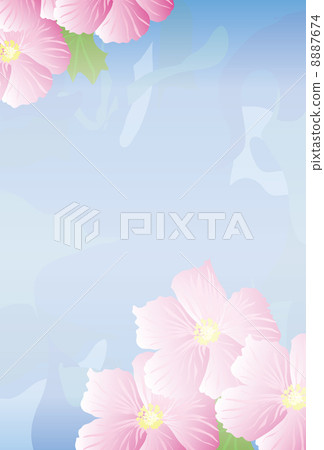 Fuyo's flower pattern greeting card - Stock Illustration [8887674] - PIXTA