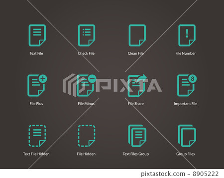 Notepad Document file and Note icons. - Stock Illustration [8905222 ...