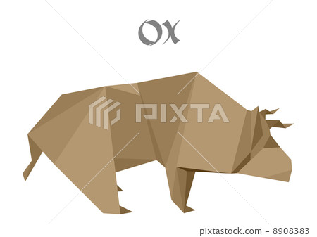 origami ox-插圖素材 [8908383] - PIXTA圖庫