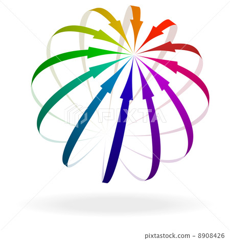 Colorful Arrow Icon - Stock Illustration [8908426] - PIXTA