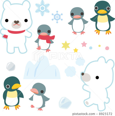 Polar bear and penguin - Stock Illustration [8923172] - PIXTA