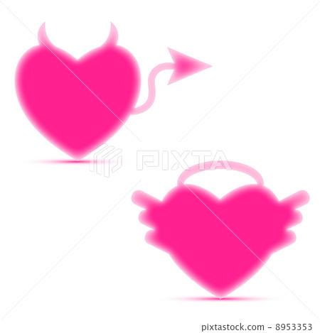 good and bad heart - Stock Illustration [8953353] - PIXTA