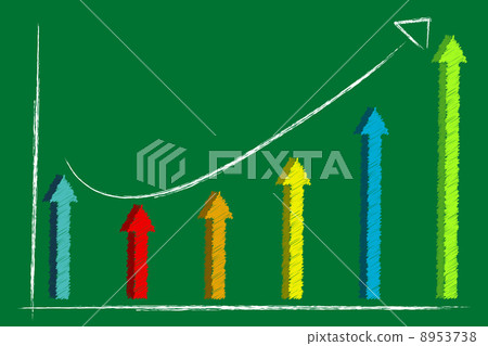 graph with arrow - Stock Illustration [8953738] - PIXTA