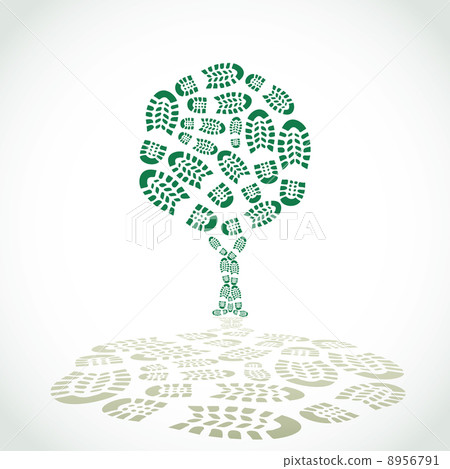 footprint, foot, element - Stock Illustration [8956791] - PIXTA