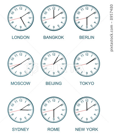time zone watch - Stock Illustration [8957480] - PIXTA