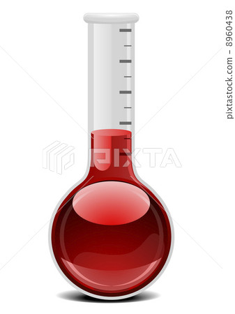 glass flask with red liquid - Stock Illustration [8960438] - PIXTA