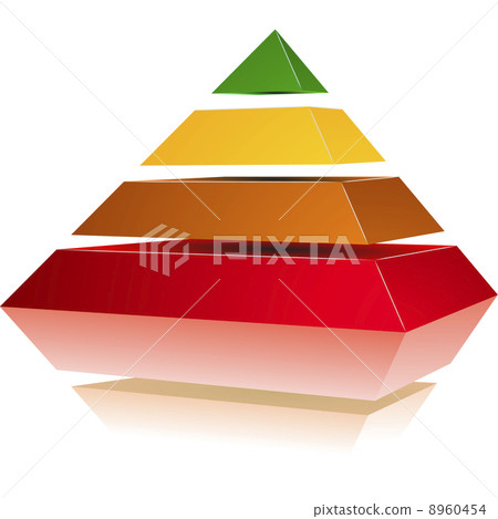 Pyramid with Colors - Stock Illustration [8960454] - PIXTA