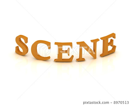 SCENE sign with orange letters - Stock Illustration [8970513] - PIXTA