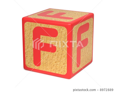 Letter F on Childrens Alphabet Block. - Stock Illustration [8972889 ...