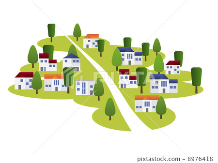 Residential area - Stock Illustration [8976418] - PIXTA