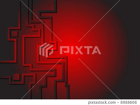 Dark red hi-tech striped design - Stock Illustration [8988608] - PIXTA