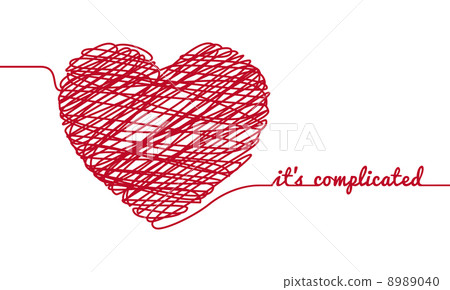 it is complicated with chaos heart, vector... - Stock Illustration ...