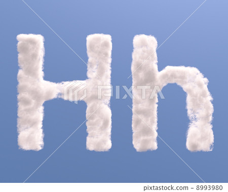Letter H cloud shape - Stock Illustration [8993980] - PIXTA