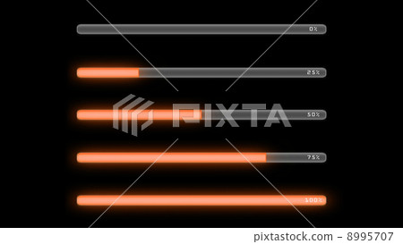 process bar orange dark - Stock Illustration [8995707] - PIXTA