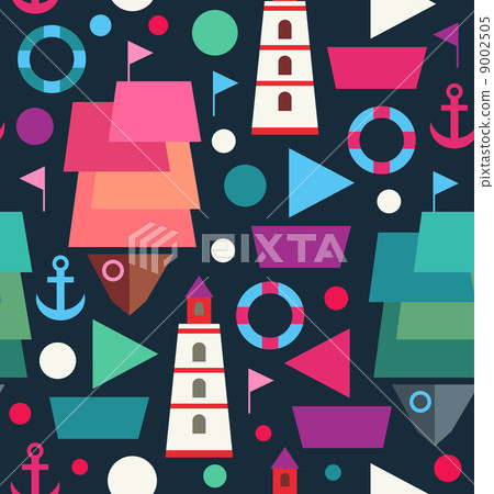 geometric shapes, marine, sail - Stock Illustration [9002505] - PIXTA