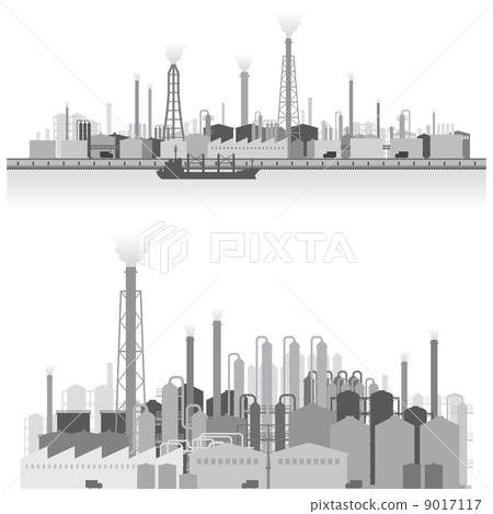 Factory landscape - Stock Illustration [9017117] - PIXTA